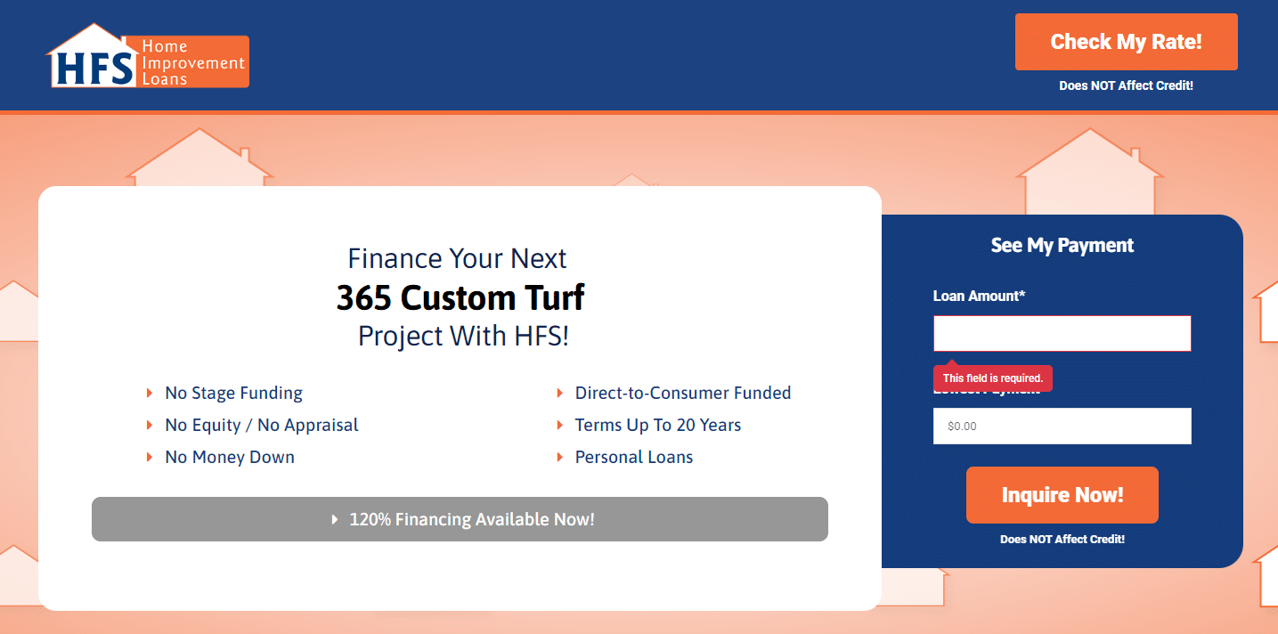 Loan Application - 365 Custom Turf